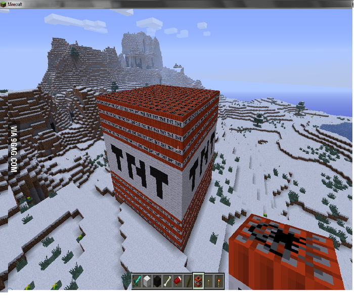 Biggest TNT in Minecraft!!! - 9GAG