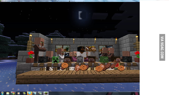 The Last Supper... Minecraft style! - 9GAG