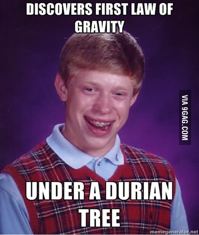 Dicovers first law of gravity - 9GAG