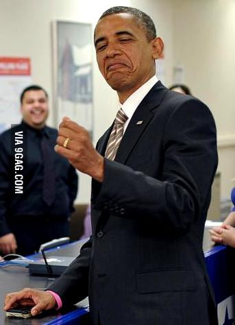 Obama's new impressed face - 9GAG
