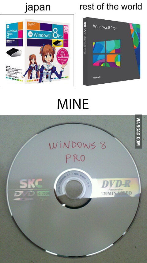 Your Windows 8 came in a box? - 9GAG