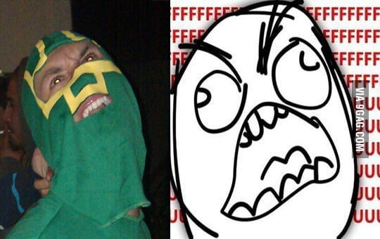 Fuuuuuck meme dressed up as Kick-Ass for Halloween! - 9GAG