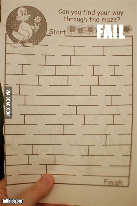 Maze FAIL - 9GAG
