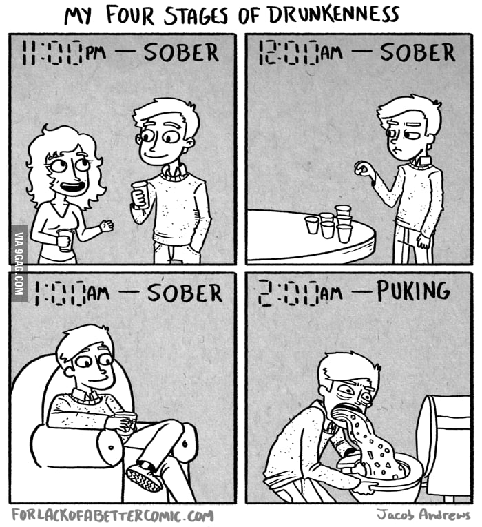 Four stage of drunkenness - 9GAG