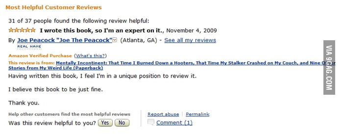 Best book review ever. That is all. - 9GAG