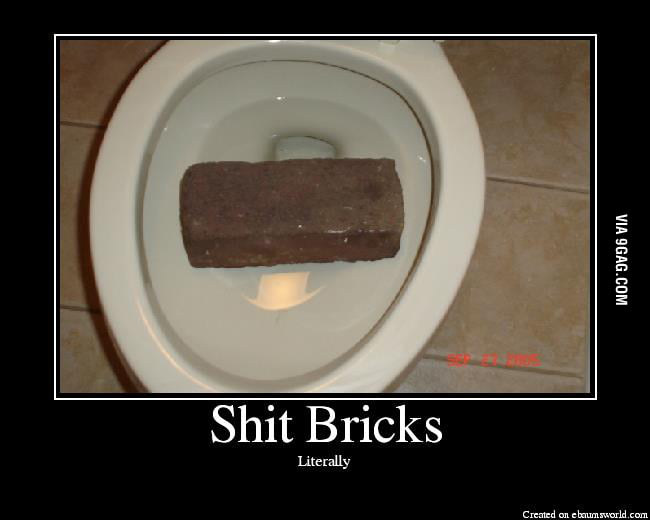 Shitting bricks literally - 9GAG