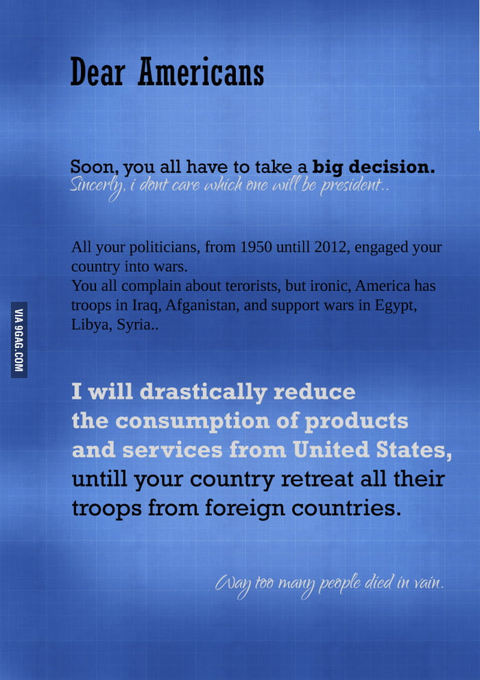 Dear Americans - 9GAG