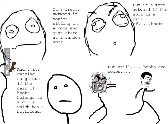 Awkward staring. - 9GAG