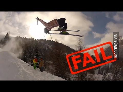 He stopped to spin his backflip in mid-air! That hurts... - 9GAG