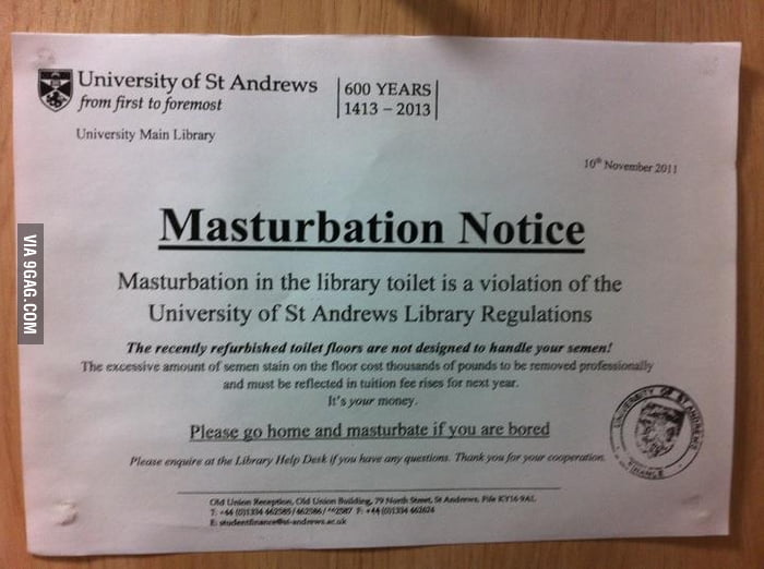 Masterbation notice - 9GAG