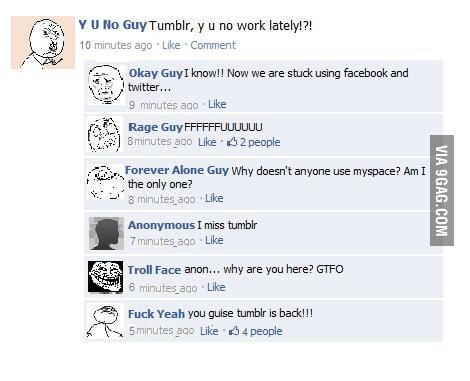 Tumblr y u no work ? - 9GAG