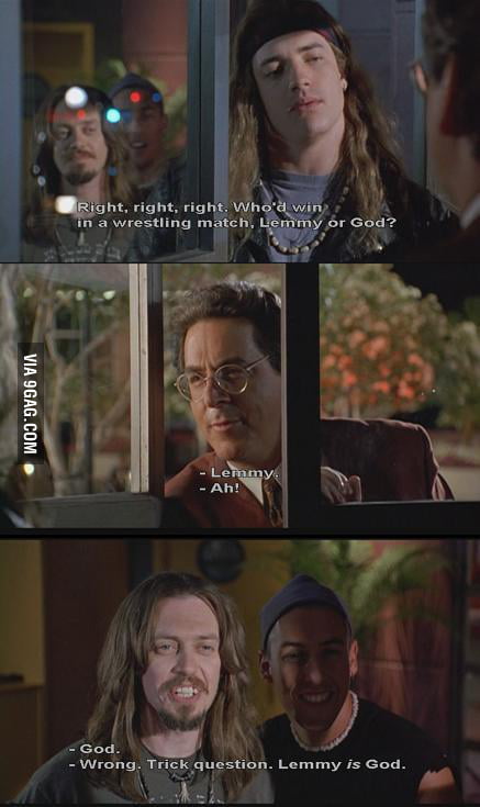 Lemmy v.s God - 9GAG