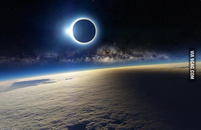 Today's solar eclipse! - 9GAG