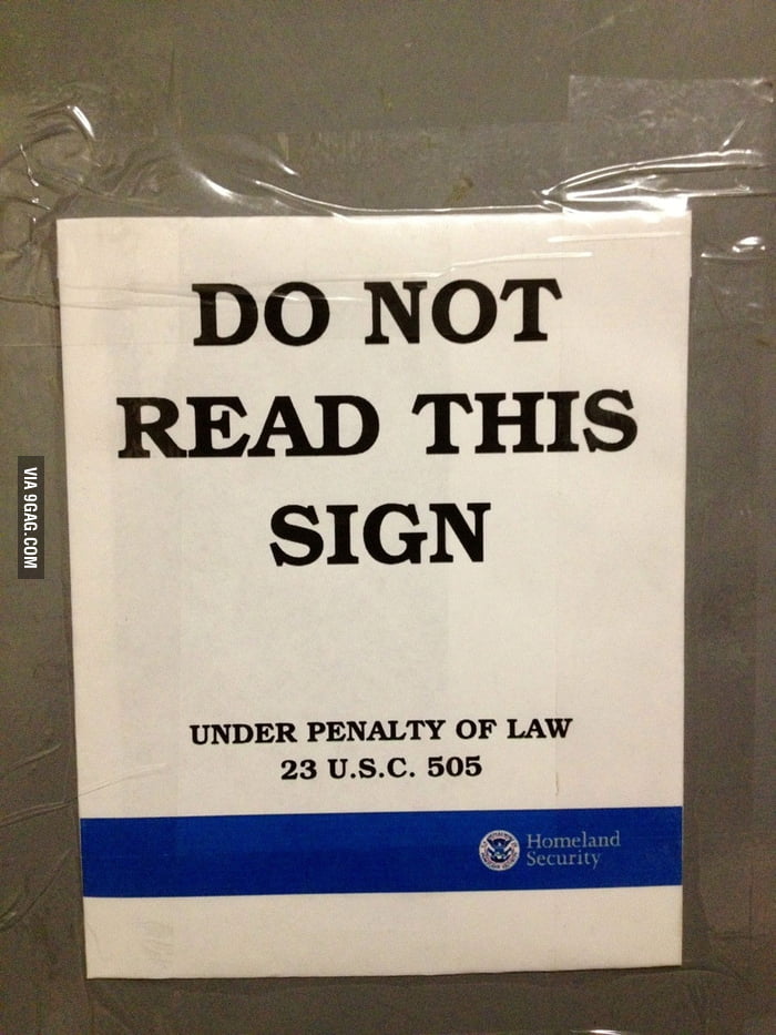 Do not read this title either. - 9GAG