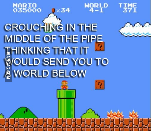 That awkward moment in Super Mario Bros. - 9GAG