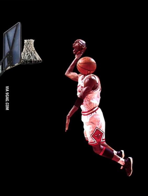 Michael Jordans epic SLAM DUNK! - 9GAG