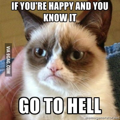 Grumpy cat being grumpy - 9GAG