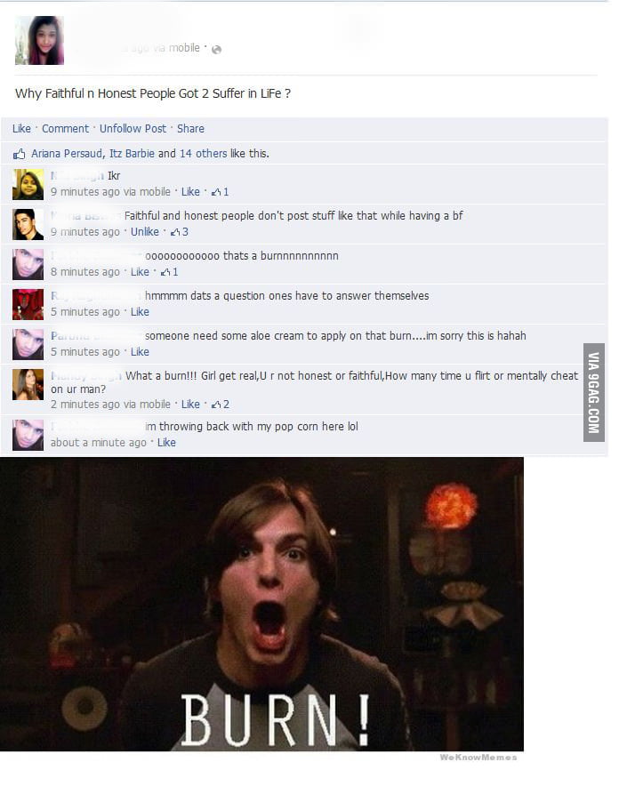 Ohhh thats a burn!!!!! - 9GAG