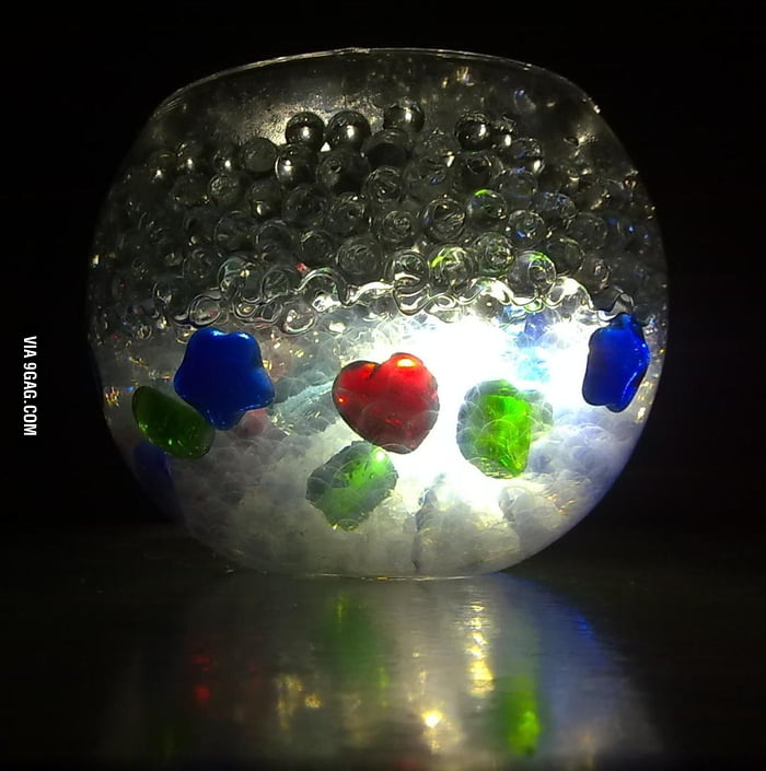 Gel balls effect in a fishbowl XD - 9GAG