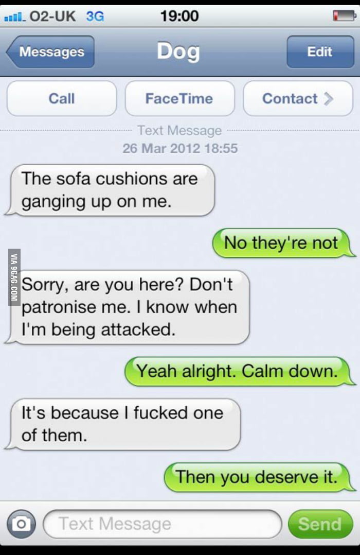 Dog texts! - 9GAG