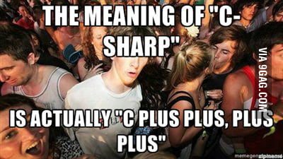 Programmers will know (C# == C++ ++) - 9GAG