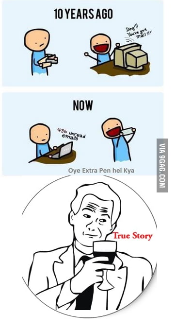 Letter VS Email - 9GAG