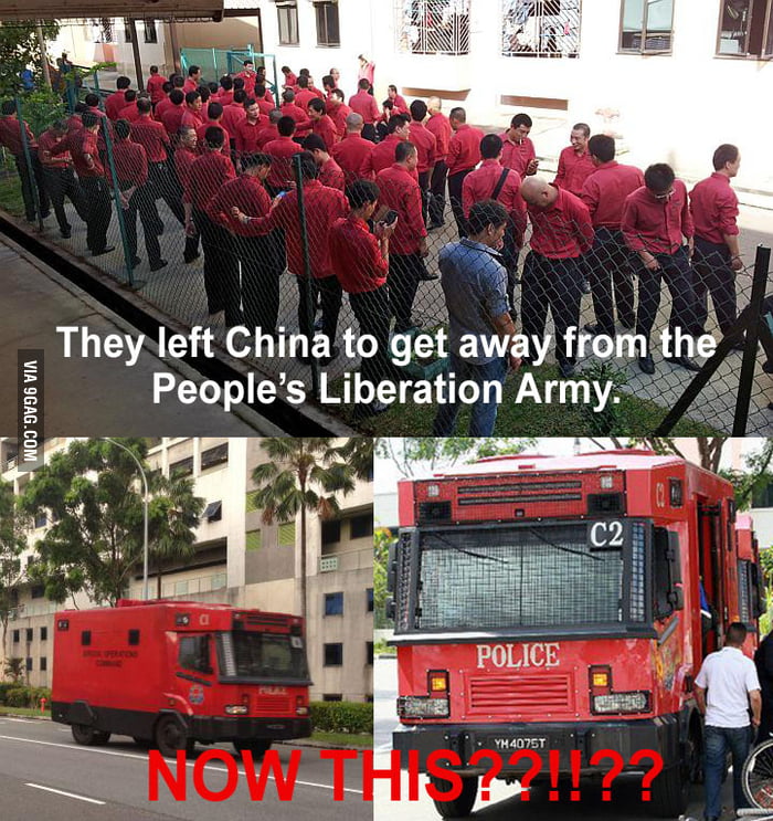 The recent SMRT PRC bus driver strike in Singapore. - 9GAG