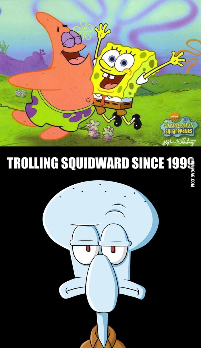 Spongebob and Patrick trolling - 9GAG