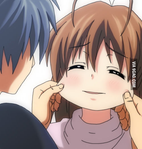 Playing With Your Girlfriend's Cheeks Is Always Fun! :3 - 9GAG