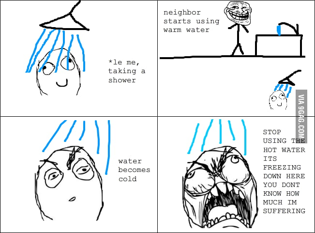 Cold showers are what I hate the most.... - 9GAG