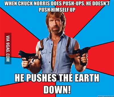 Push-ups by Chuck Norris - 9GAG