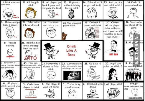 The Rage Face Drinking Game - 9GAG