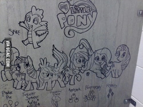Someone at my university must like My Little Pony - 9GAG