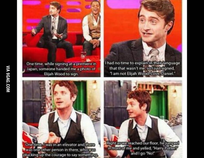 Daniel Radcliffe and Elijah Wood - 9GAG