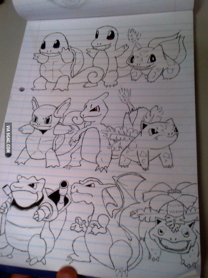 Pokemon, the only thing my exam pad gets used for... - 9GAG