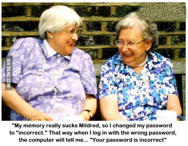 Grandma´s password like a boss - 9GAG
