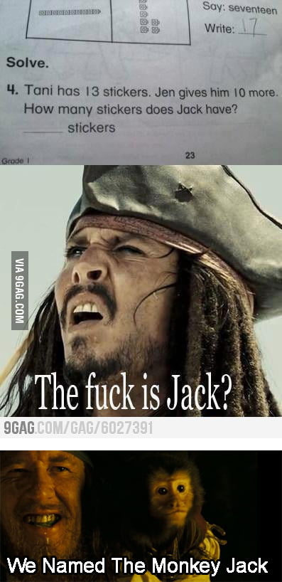 We named monkey jack - 9GAG