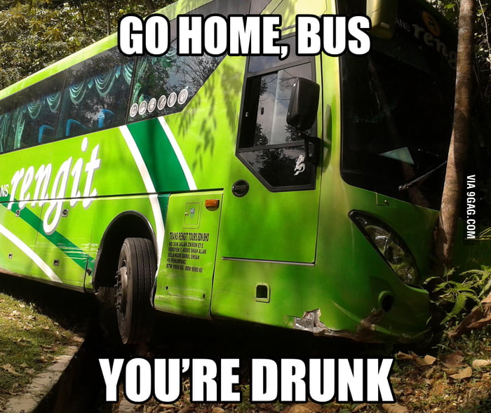 Go home bus, you're drunk - 9GAG