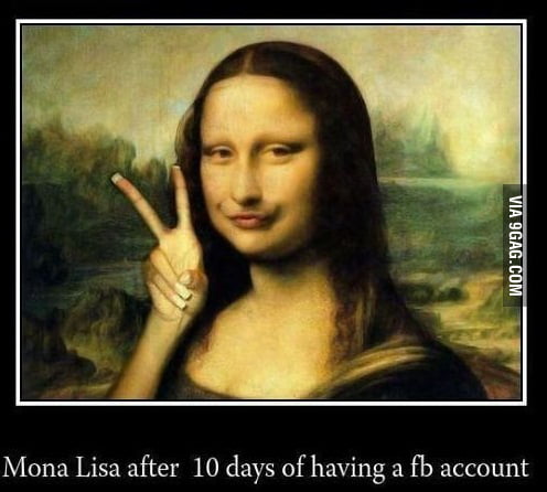 Mona Lisa duck face - 9GAG