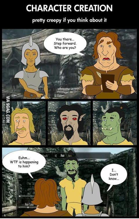 Character Creation in Skyrim - 9GAG
