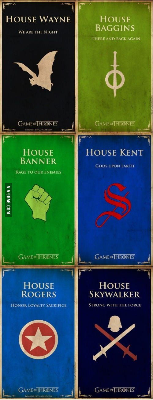 I Would Choose House Wayne or House Baggins - 9GAG