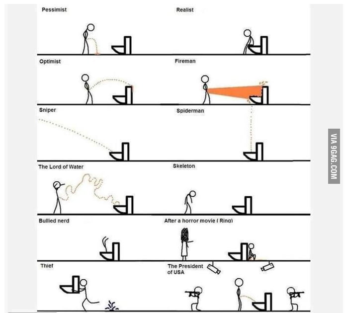 Many ways of peeing - 9GAG