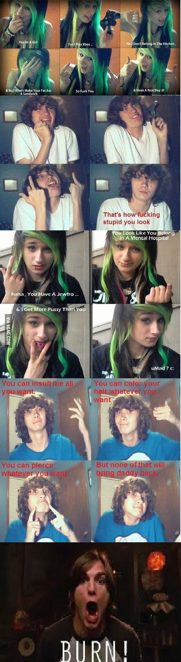 "Cute Emo Girl" BUUUURN - 9GAG