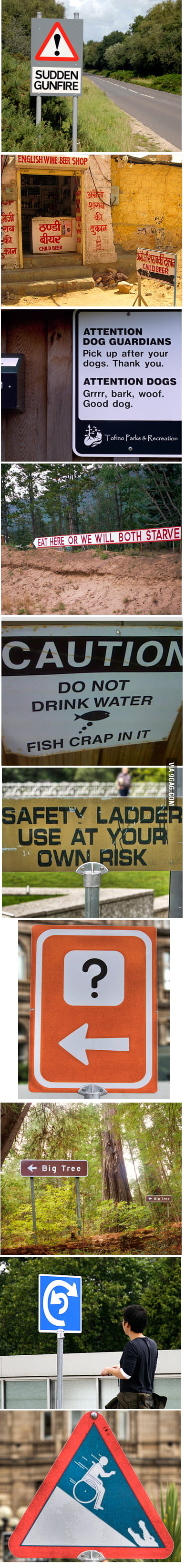 Signs all around the world - 9GAG