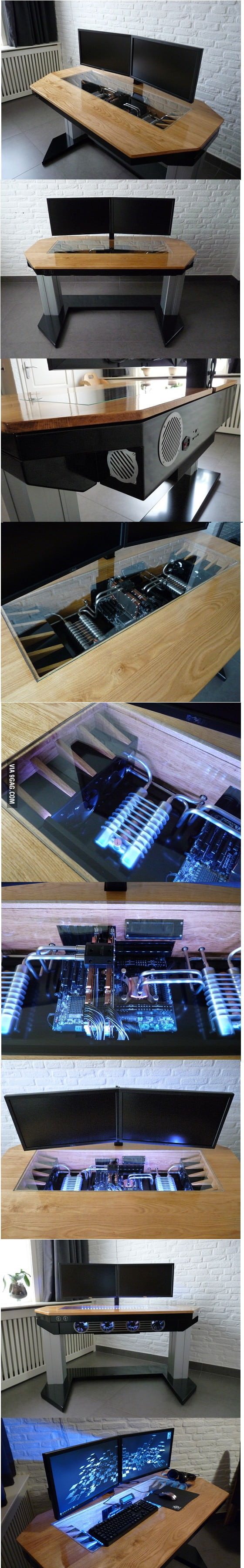 Heavy metal computer case desk - 9GAG