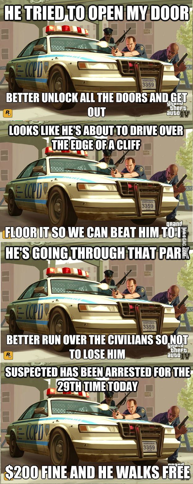 A Few GTA Cop Logic - 9GAG
