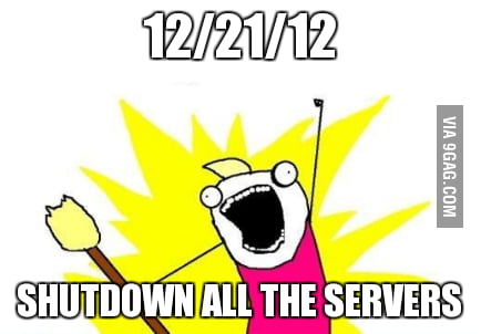 Shutdown all the servers - 9GAG