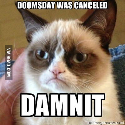 Grumpy cat on doomsday - 9GAG