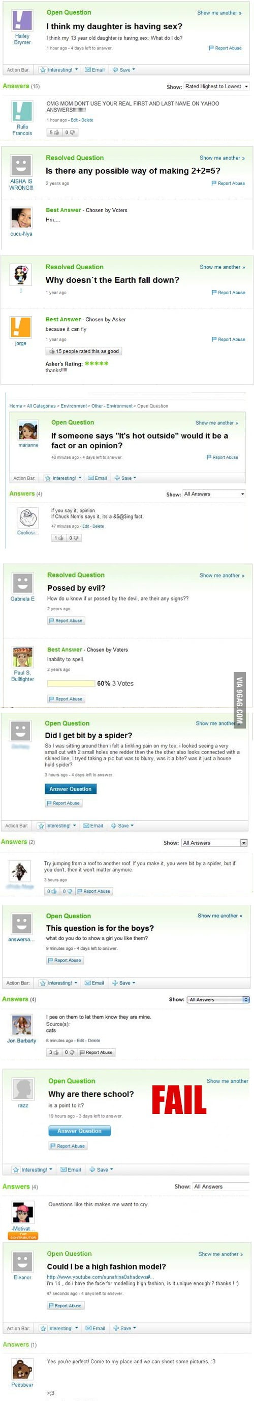 Yahoo users being yahoos - 9GAG