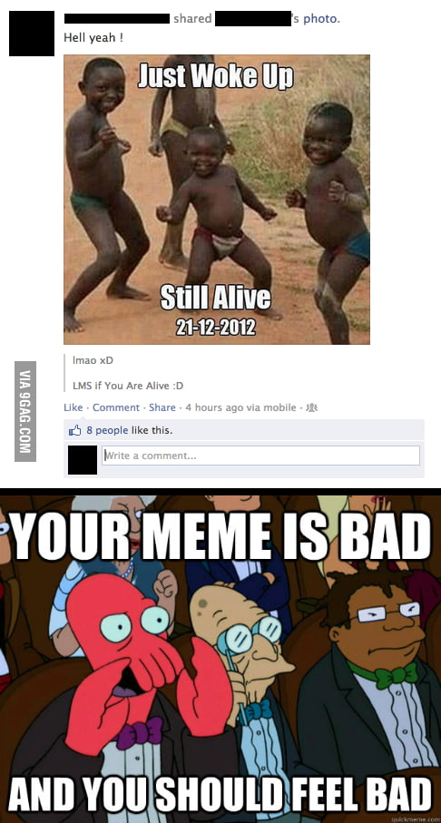 People on Facebook using memes wrong... - 9GAG